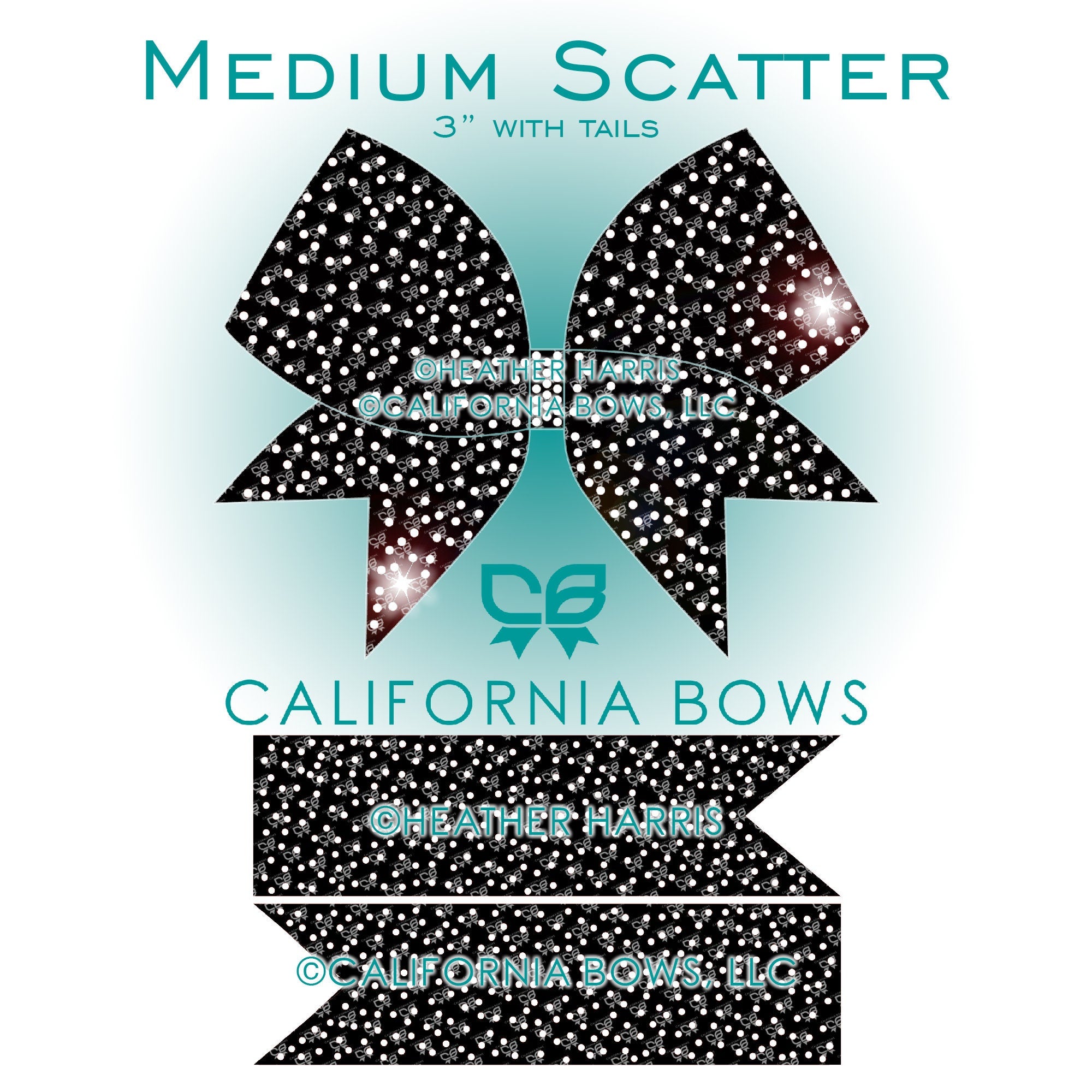 Medium Scatter 3" Cheer Bow Rhinestone Template Download – My Store