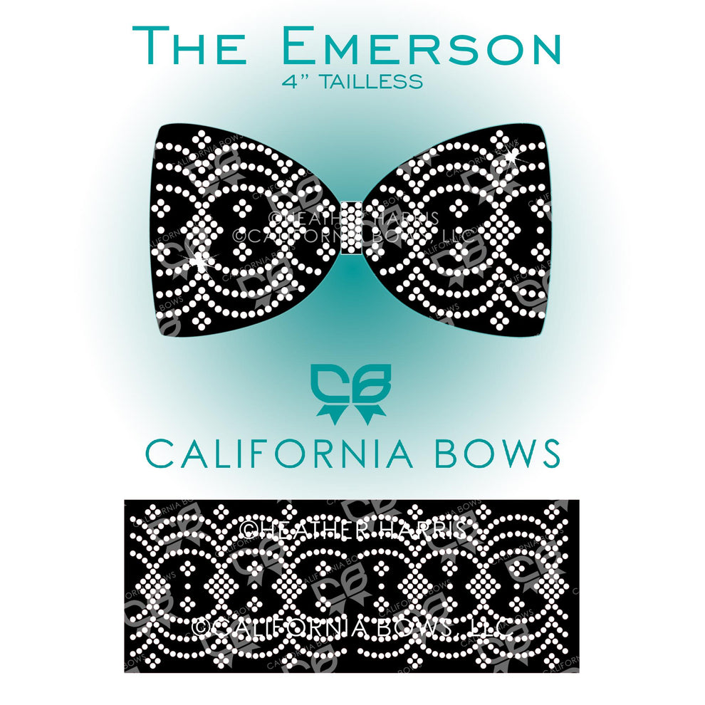 Emerson 4" Cheer Bow Rhinestone Template Download – My Store