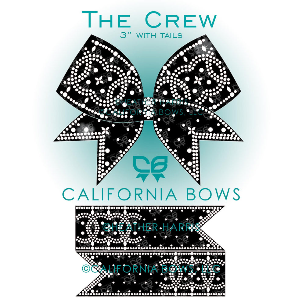 Crew 3" Cheer Bow Rhinestone Template Download – My Store