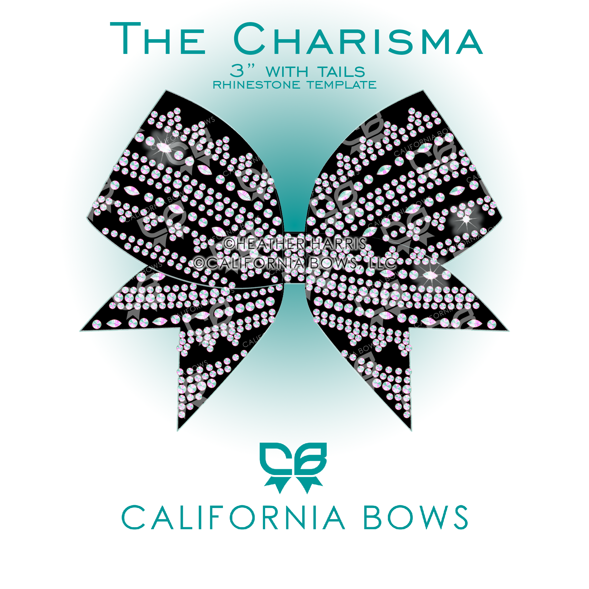 Charisma 3" Bow Rhinestone Template Download – CALIFORNIA BOWS