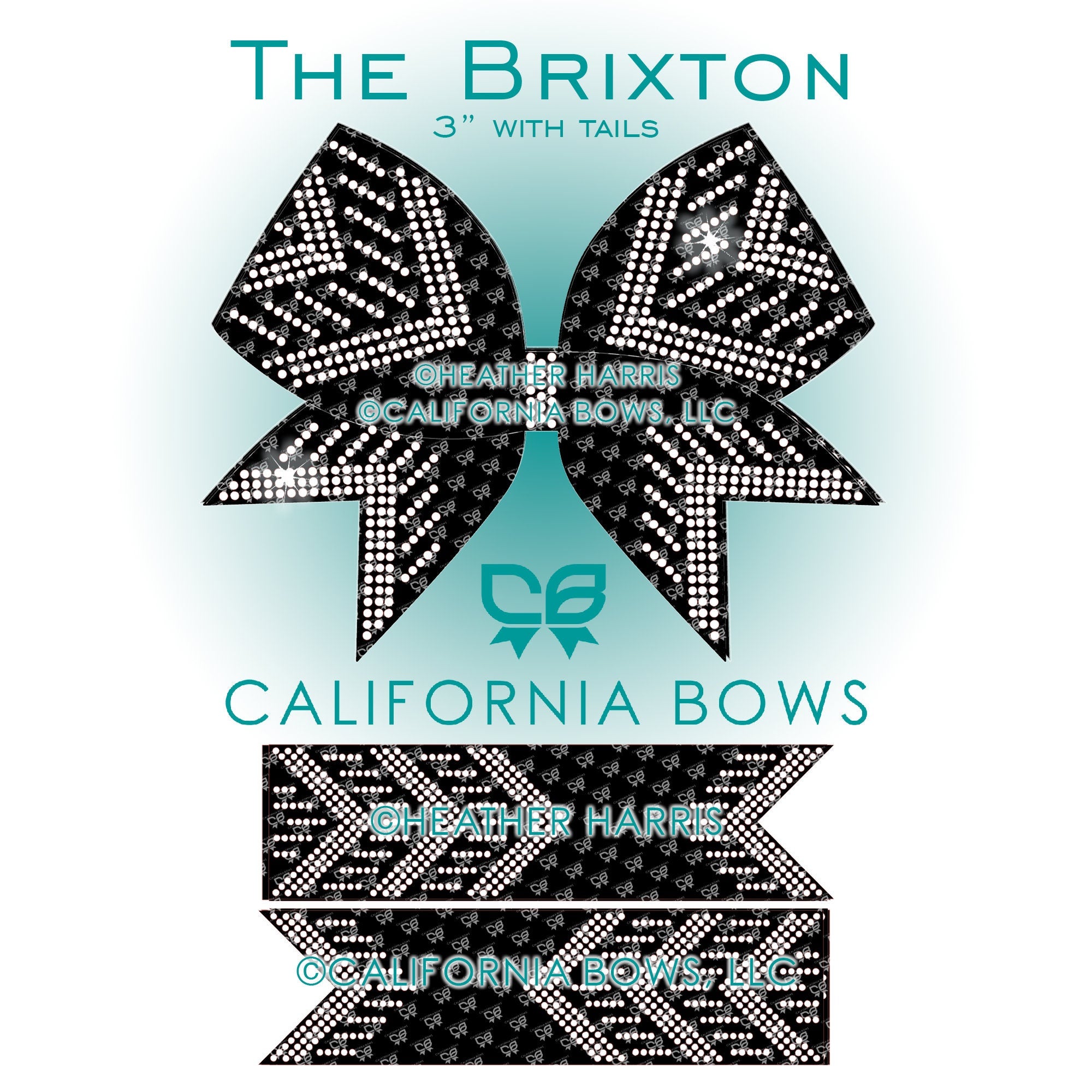 Brixton 3" Cheer Bow Rhinestone Template Download – My Store