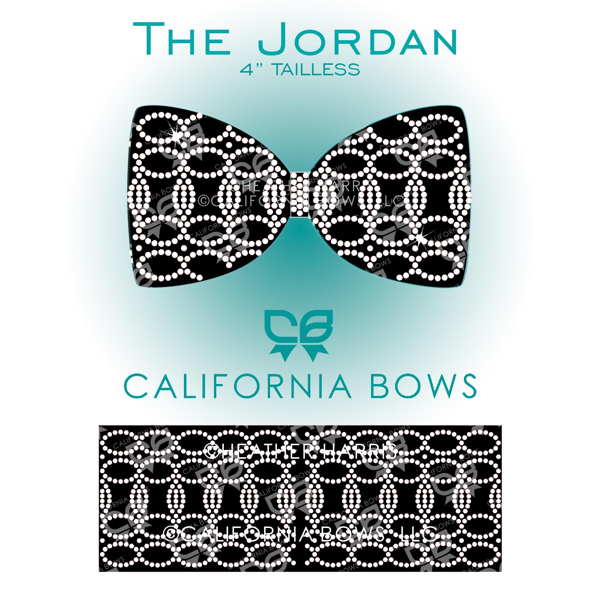 Jordan 4" Cheer Bow Rhinestone Template Download – My Store