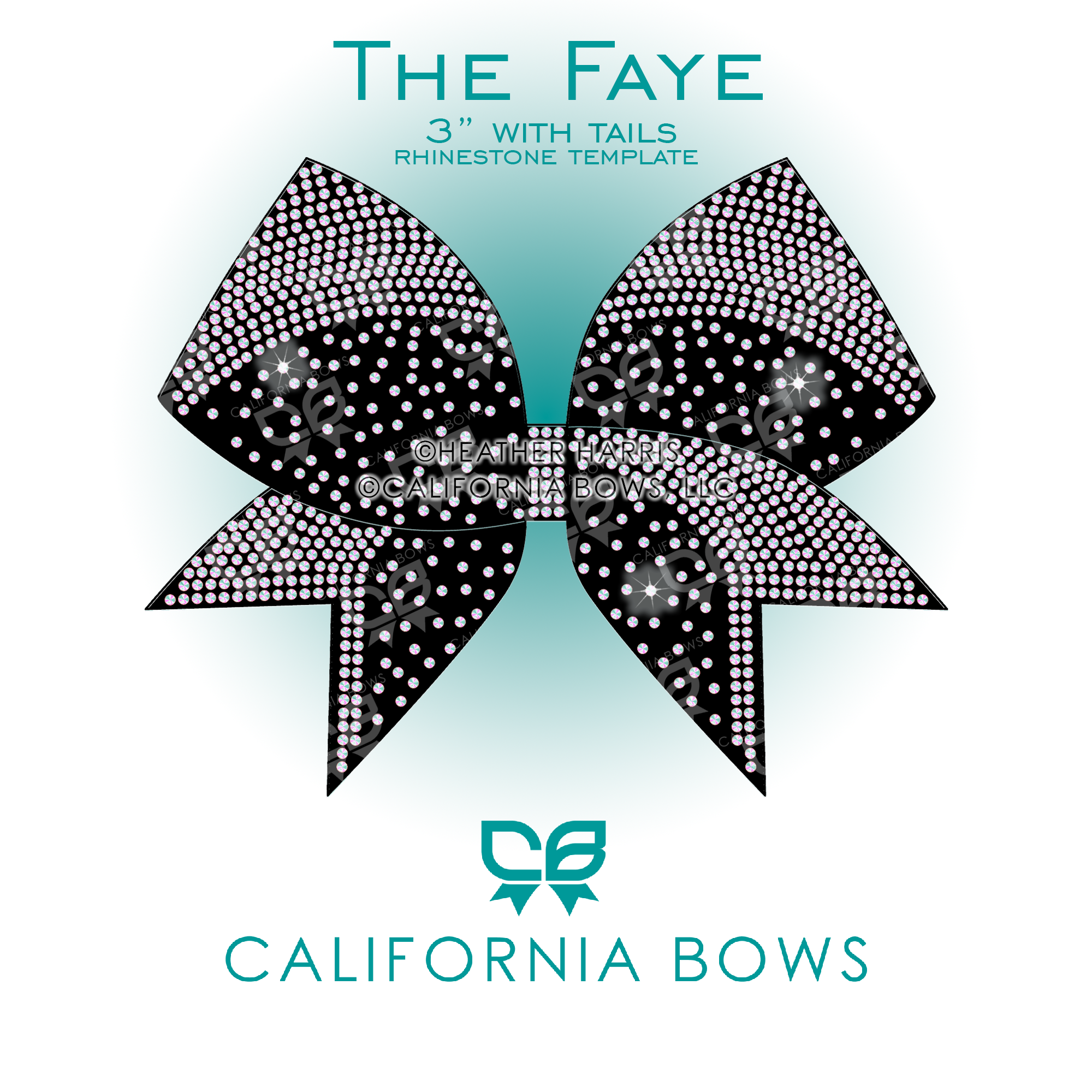 Faye 3" Bow Rhinestone Template Download – CALIFORNIA BOWS